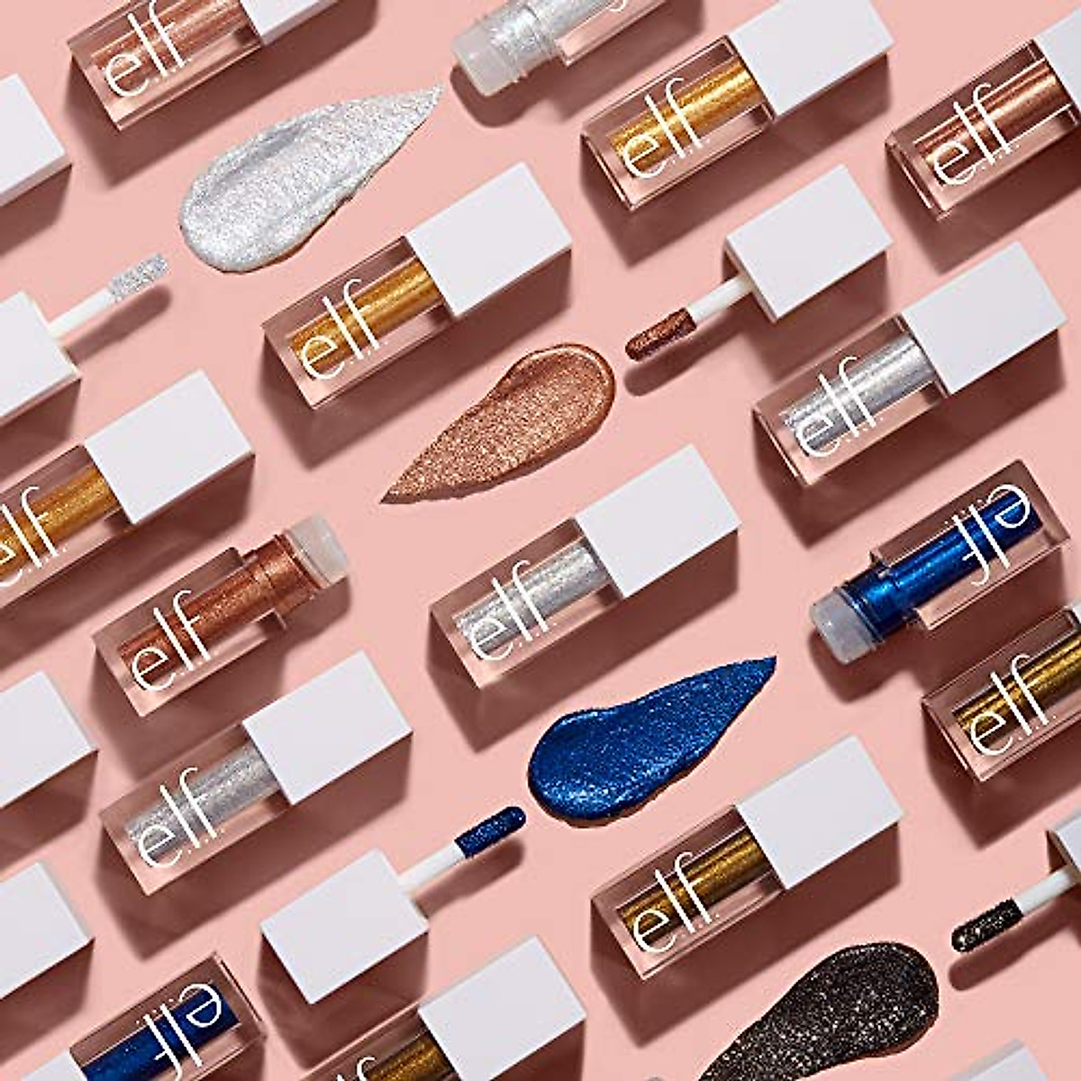 e.l.f., Liquid Glitter Eyeshadow, Long Lasting, Quick-Drying, Opaque, Gel-Based Formula, Creates High-Impact, Multi-Dimensional Eye Looks, Flirty Birdy, 0.10 Fl Oz