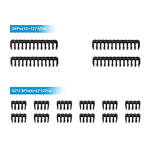 Vetroo PSU Extension Cable Sleeved Customization Mod PC Power Supply Cable, Soft Nylon Braided with Comb Kit 18AWG ATX/EPS/8 Pin PCI-E/6+2 Pin PCI-E (Pink)