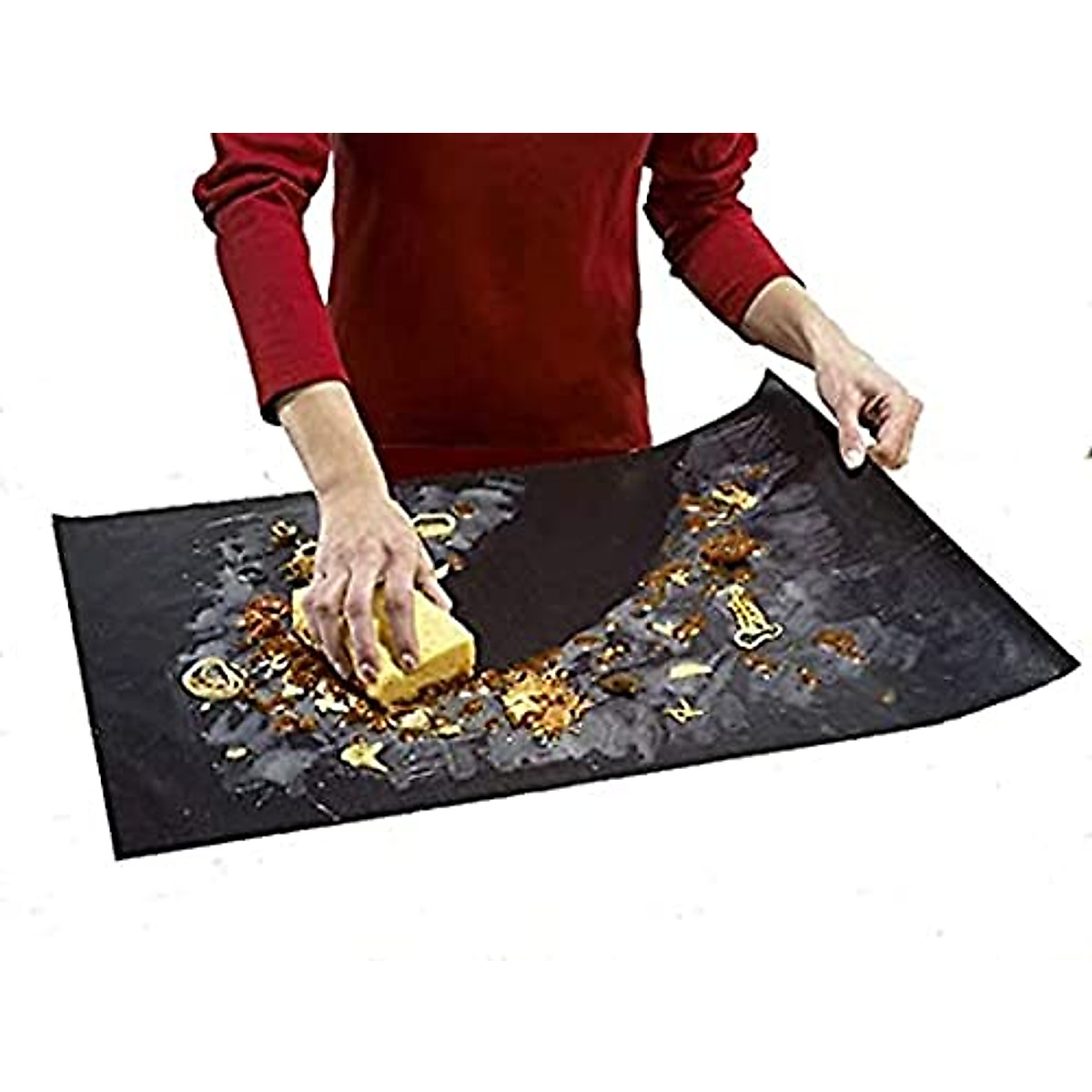 Grill Mat Set of 4, Oven Liners for Bottom of Electric Oven and Gas Oven Reusable Nonstick Oven Protector Liner Heat Resistant Grill Mats for Outdoor Grill 16.25 x 23 inch