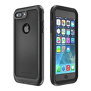 ImpactStrong iPhone 7 Plus/iPhone 8 Plus Case, Ultra Protective Case with Built-in Clear Screen Protector Full Body Cover for iPhone 7 Plus/iPhone 8 Plus (Black)