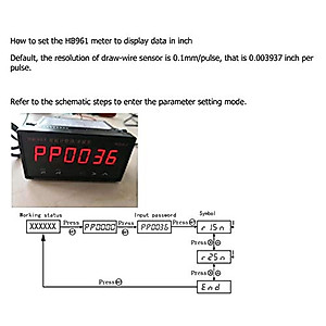 CALT 1 Meter 1000mm Stroke Linear String Pot Encoder Sensor 6 Digit Digital Meter Counter Display pushpull ABZ 3 signals 5-26V DC
