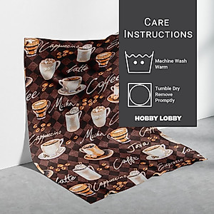 Coffee Print Cotton Calico Fabric (1 Yard) – Printed Sewing Fabric by The Yard – Lightweight Precut Fabric for Sewing Clothes, Homeware, & Other Accessories – DIY Craft Fabric