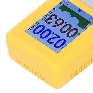 BR 6 Geiger Counter Nuclear Radiation Detector Monitor Dosimeter with LCD Display, Portable Handheld Radiation Monitor Meter for Home Outdoor Industry Laboratories (Yellow)