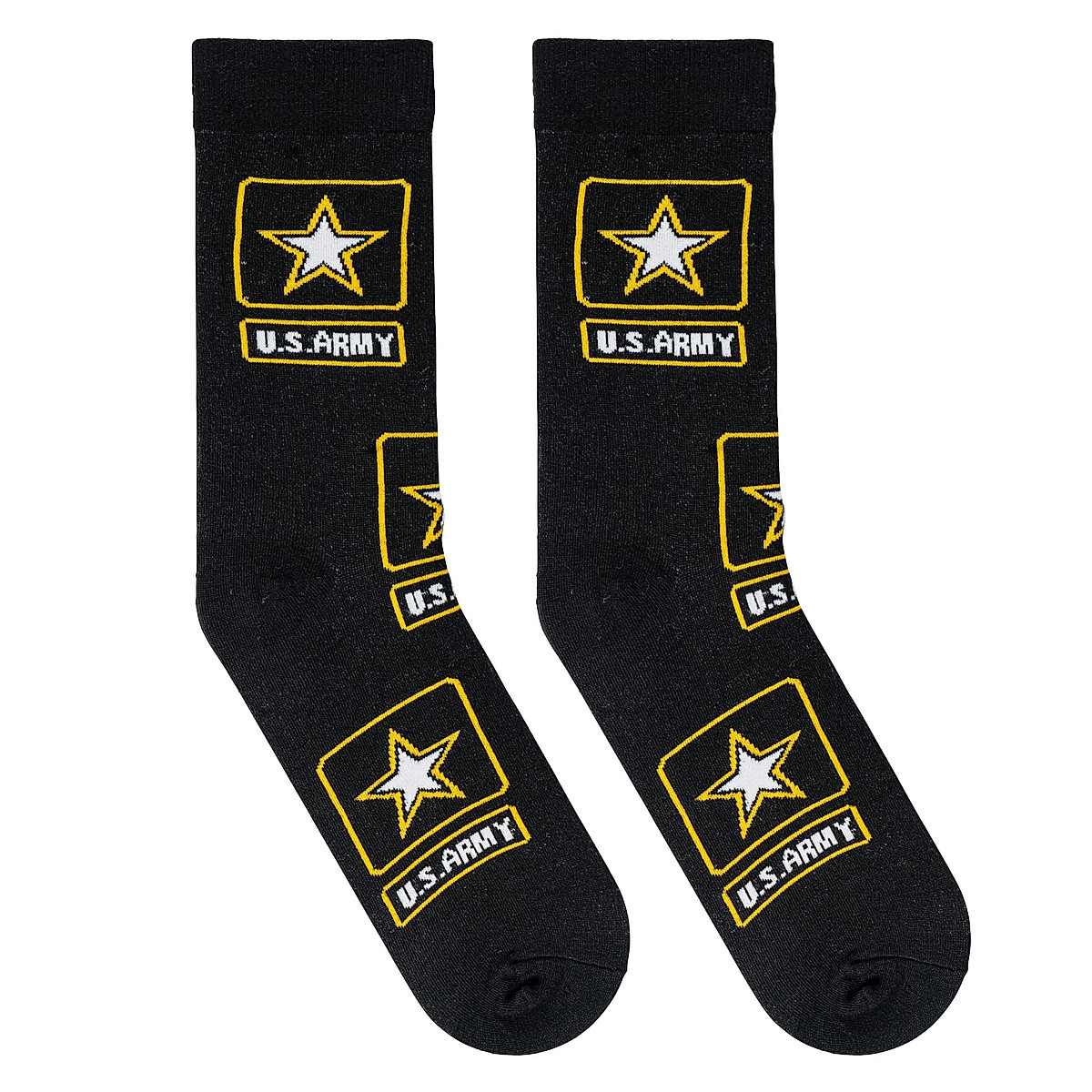 Crazy Socks US Army Fun Print Novelty Crew Socks for Men