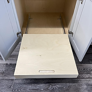 Sublime Design 19" Wide - Printer Pull Out Tray - Slide Out Shelves - Baltic Birch Wood Drawer for Printers (Classic Design, 19" Inches Wide)