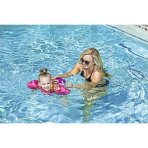 Poolmaster Learn-To-Swim Lil' Splashers Swimming Pool Float Training Aid Swim Vest and Arm Floaties, Pink