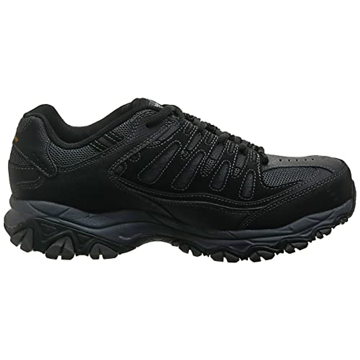 Skechers Men's Cankton Steel Toe, Black/Charcoal, 12