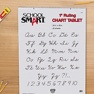 School Smart - 85327 Chart Tablet, 24 x 32 Inches, 1 Inch Rule, 25 Sheets