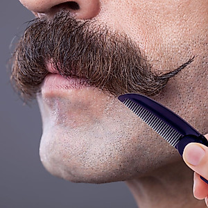 G.B.S Folding Beard Comb for Men - Handmade Keychain Mustache Comb - Portable Pocket Travel Comb for Grooming & Combing Hair, Beards and Mustaches