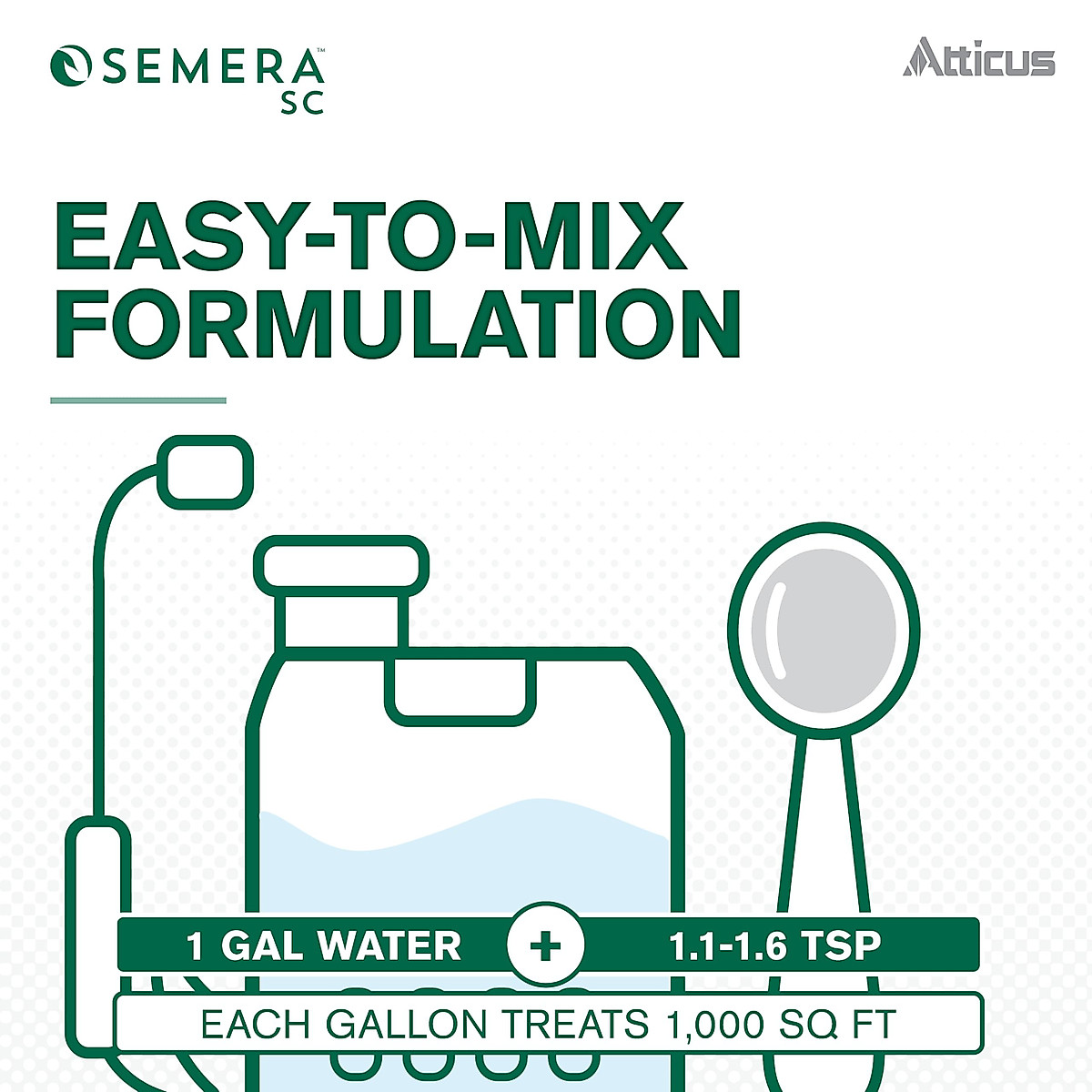 Semera SC Herbicide Concentrate (8 oz) by Atticus (Compare to SureGuard) – Flumioxazin Weed Killer – Season Long Lawn and Aquatic Weed Control