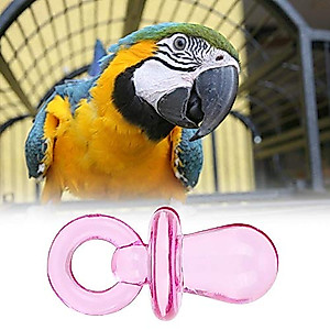 Bird Toys, 50pcs Plastic Bird Toys Bird Nipple Toys Bite Chew Toys Plastic Colorful Bird Pacifiers Pet Teeth Toy Birds Supplies Accessories