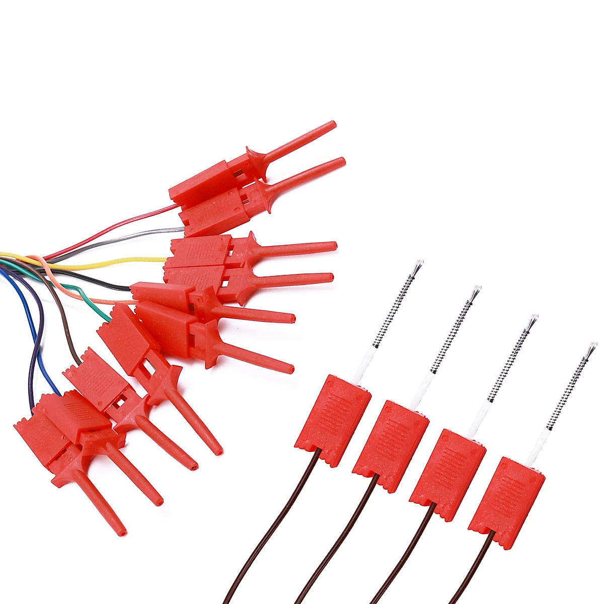 A Set 10 pcs Red Logic Analyser Useful High Efficiency Clip Ideal Test Hook