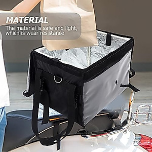 HEMOTON Insulated Food Delivery Bag, 32LReusable Warming Bag with Sturdy Zipper for Food Delivery & Grocery Shopping, Durable, Heavy Duty, Large Size