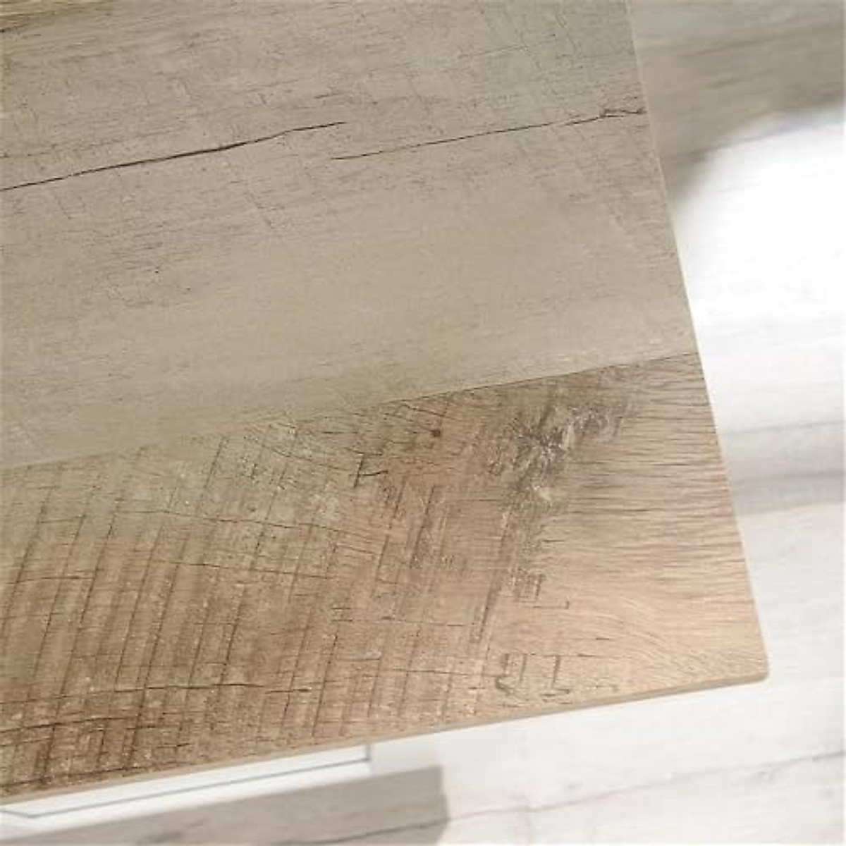 Pemberly Row Contemporary Engineered Wood Sewing Craft Table in Soft White