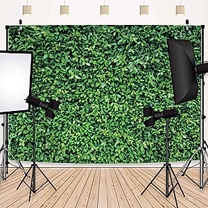 Msocio 7x5.5ft Durable Polyester Fabric Spring Greenery Leaves Grass Nature Photography Backdrop for Birthday Wedding Safari Dinosaur Baby Shower Party Decorations Background Portrait Photo Booth
