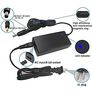 TOP-SPEED 24V 2.5A AC DC adapter 60W power supply, used for LED light bar, speaker system, sound bar, humidifier, 3D printer, LCD display, compatible with 24V 0-2500mA equipment.