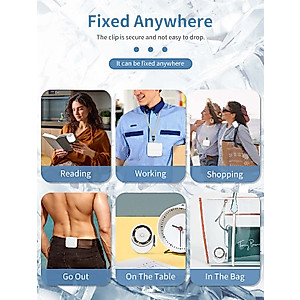 KENSUKA Waist Fan WF1, Mini Under Shirt Fan with Belt Clip, Portable USB Rechargeable Personal Fan with 3-Speed Control, 360° Rotation for Outdoor Work, Sports, Cycling, Hiking, Gardening