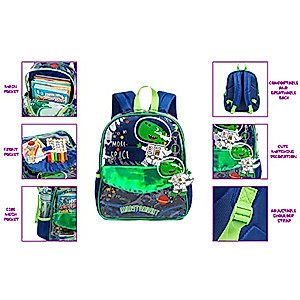 MOHCO Toddler Clear Backpack 13 inch Preschool Backpack Kindergarten Bookbag with Lunch Bag and Pencil Case for Boys and Girls