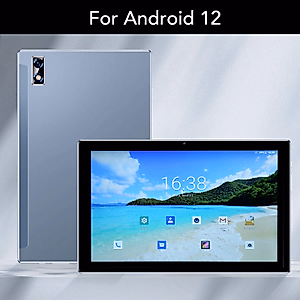 Tablet PC, 5G WiFi 2 in 1 10.1 Inch Tablet 6GB RAM 128GB ROM with Keyboard for Android 12 for Home (US Plug)