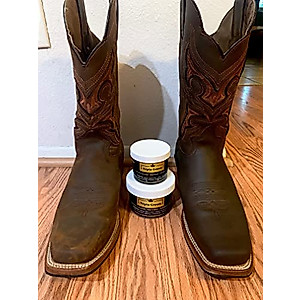 Accessible Preservatives 4 Ounce Leather formula; leather conditioner; leather cleaner; leather restorer for use on auto interiors, shoes, bags. Made in the U.S.A.