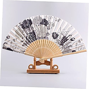 MUSISALY 2pcs Chinese Dancing Fans floral fan Silk Folding Fans folded fan Hand Folding Fans handheld fan ancient fan Chinese Folding Fans floding fan Japanese-style men and women flowers