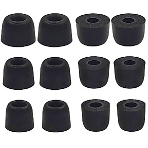 BLLQ Earbud Memory Foam Tips Earbuds Replacement Tips Ear Tips Earbuds Foam Eartips Compatible with Sony Headphones , S/M/L 6 Pairs , Foam Black