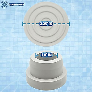 Poolzilla (2-Pack) Rubber Inground Pool Ladder Bumpers (White) (Outside Plug)