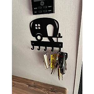 The Metal Peddler Camper Key Rack Holder for Wall - Small 6 inch Wide - Made in USA; Camper Accessories