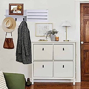 EMERIT Key Holder Wall Mail Organizer Decorative Mounted Organizer White Suitable for Entryway/Hallway
