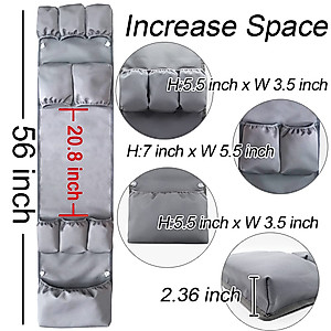 College Dorm Room Essentials, Dorm and Office Double Side Over the Fridge Caddy Organizer, Mini Fridge Pocket Organizer, Fridge Accessories, 9 Pockets for Flatware,Utensils,Kitchen Tools,Paper Goods