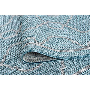 Universal Rugs Small 2x3 Indoor Outdoor Rugs for Patios Deck Porch Entryway - Transitional, Geometric Outside Area Rug Carpet for Entry Way