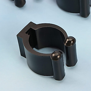 Micro Traders 20PCS Wall Mounted Fishing Rod Storage Clips Clamps Holder Rack Organizer Fishing Pole Holder Clip Storage Rack Billiards Snooker Cue Locating Clip 24mm