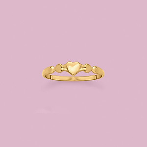 Baby's 14kt Yellow Gold Heart Ring. Size 1