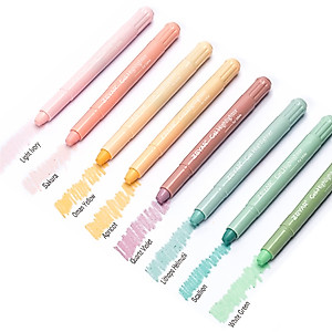 ZEYAR Twistable Crayons, Non Toxic Washable Silky Crayons, 8 Assorted Colors, Safe to use, Cute Art School Supplies & Gifts(Spring)