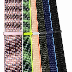 WOCCI 18mm Adjustable Nylon Watch Band, Quick Release Sport Loop Strap (Army Green)