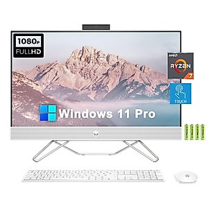 HP 28" FHD Touchscreen Desktop [Windows 11 Pro] AMD Ryzen 9(up to 4.3 GHz), 64GB RAM, 1TB PCIe SSD