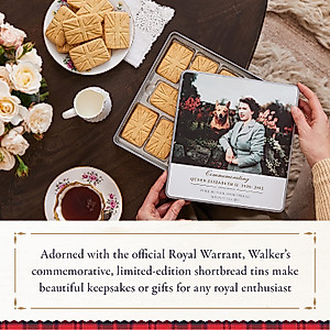 Walker's Shortbread Queen Elizabeth II Limited Edition Commemorative Tin, All-Butter Shortbread Cookies, 10.6 Oz