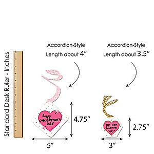 Big Dot of Happiness Be My Galentine - Galentine’s and Valentine’s Day Party Hanging Decor - Party Decoration Swirls - Set of 40