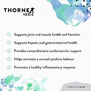 ThorneVet CurcuVET-SA50 – Joint, Muscle, Liver & GI Support for Small Dogs & Cats, 90 Soft Chews