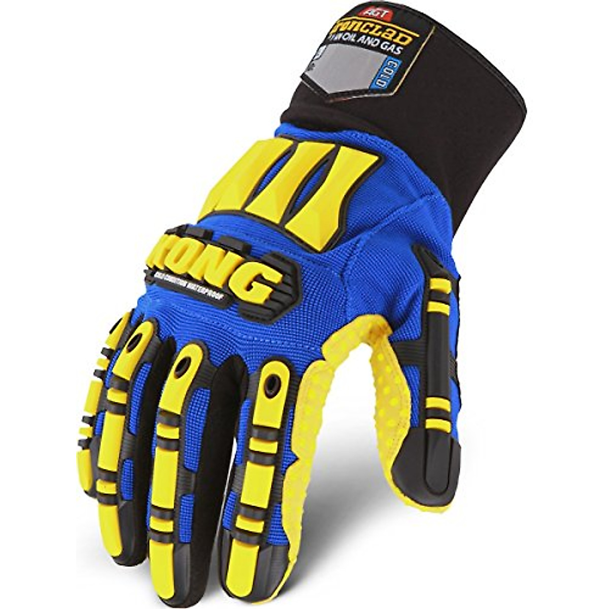 Ironclad unisex adult Work Gloves KONG INSULATED WATERPROOF, Blue/Yellow, Large Pack of 1 US