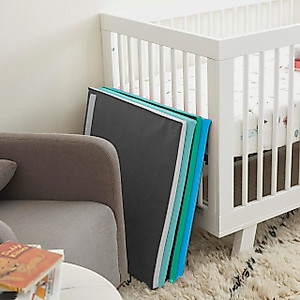 ECR4Kids SoftZone Quad Fold-N-Go Activity Mat, Colorful Soft Toddler Crawling and Tummy Time Foam Mat, Padded Infant Floor Mat, Safe Active Play for Babies, Foldable Design - Contemporary