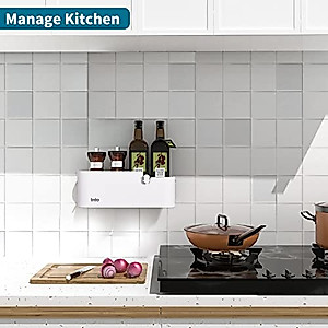 GTYCRH Shower Caddy, Bathroom organizer, Adhesive Shower Organizer No Drilling, Large Capacity,Plastic Bathroom Shower Organizer, Shower Shelf for Inside Shower