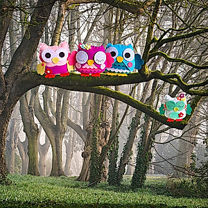 MOVEBO Sewing Kit for Kids, Owl Animal Toy Felt DIY Crafts Pack of 4 Felt Toy Sewing Crafts Kits for Kids Age 5-10 Years