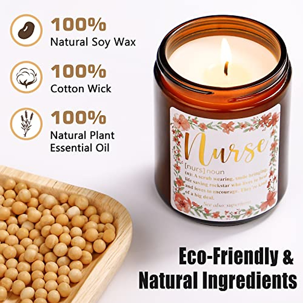 Nurses Week Gifts Nurse Gifts for Women, Nurse Appreciation Gifts for Nurses Day Gifts, Lavender Scented Candles Gifts for Women School Nurse Practitioner Gifts, Funny Soy Candles for Home Scented 7Oz