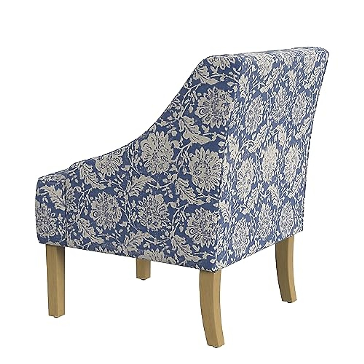 HomePop Swoop Arm Chair armchairs, Blue Floral Print