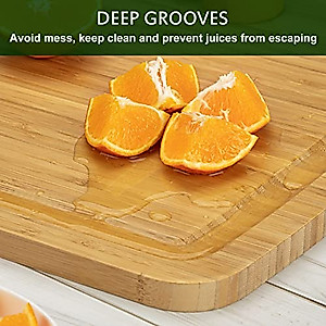 30x20 Bamboo Wood Cutting Board for Kitchen, Extra Large Cutting Board with Juice Groove, Over Sink Cutting Board, Stove Top Cover, Noodle Board Stove Cover