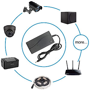 JOYLIT 12V 8A Power Supply Adapter, AC 110V-240V Convert to DC 12 Volt 8Amp Transformer with 2.1 X 5.5mm US Plug 3.6ft Cord Adaptor for LED Light Strip, CCTV Camera