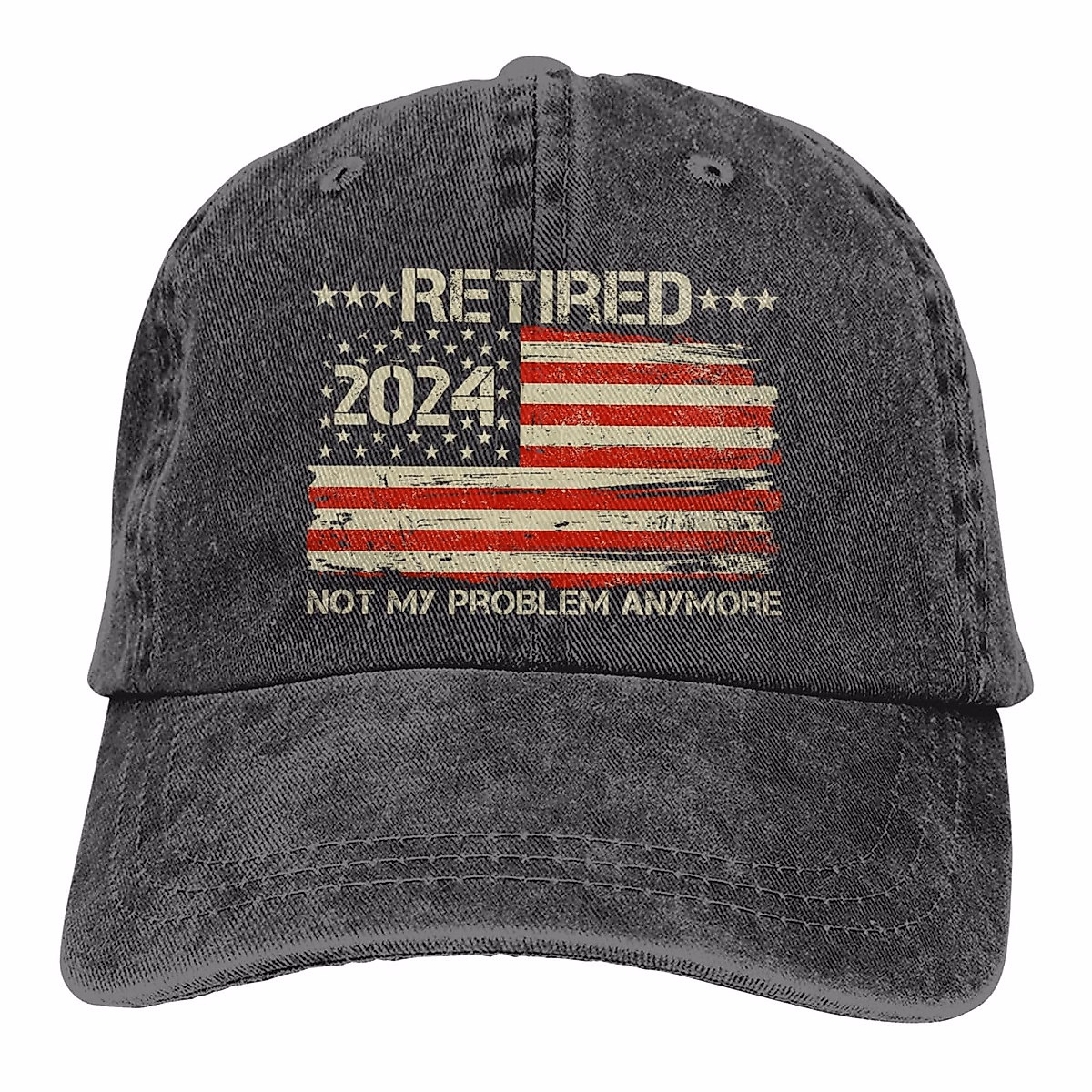 Funny Retirement Gift for Men's 2024 Retired 2024 Not My Problem Anymore Shirt Hat for Women Gifts for Birthday USA Flag Hat Cool Stuff