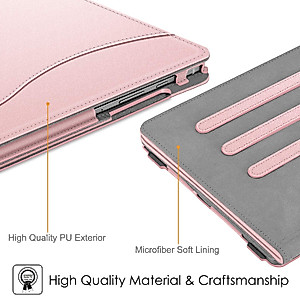 Fintie Case for Samsung Galaxy Tab S6 10.5" 2019 (Model SM-T860/T865/T867), [Patented S Pen Slot Design] Multi-Angle Viewing Stand Cover Auto Wake/Sleep, Rose Gold