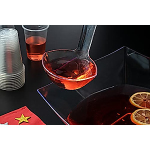 Exquisite Plastic Halloween Punch Bowl With Ladle I 4 Pcs I Looks Like A Glass Punch Bowl Set I 2 Sets of 1 Gallon Clear Punch Bowl Plastic With Punch Bowl Ladle Large Punch Bowl With Ladle 128Oz